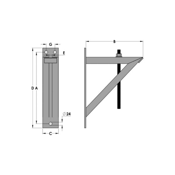 Heavy Welded Steel Bracket – Inka